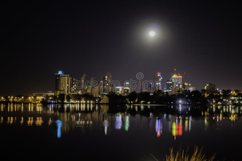 Perth City View from Burswood Stock Photo - Image of city, night: 93757104