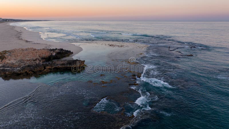 Sunset Off Perth, Western Australia Stock Photo - Image of coast ...