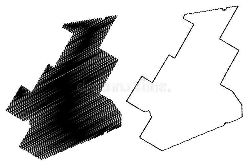 Perth County (Canada, Ontario Province, North America) Map Stock Vector ...