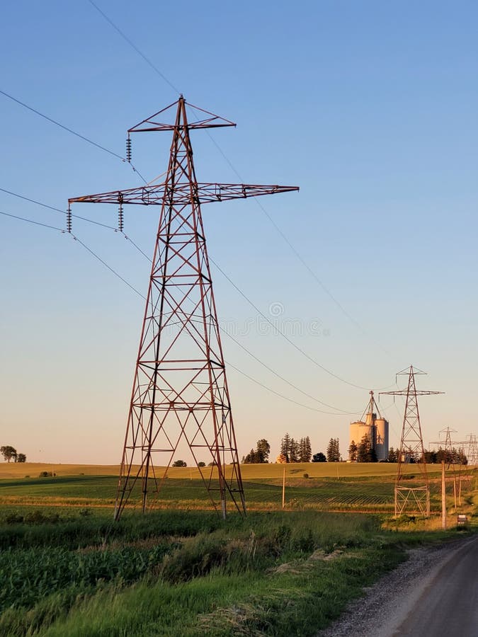 Perth County Electrical Towers Stock Image - Image of canada, spring ...