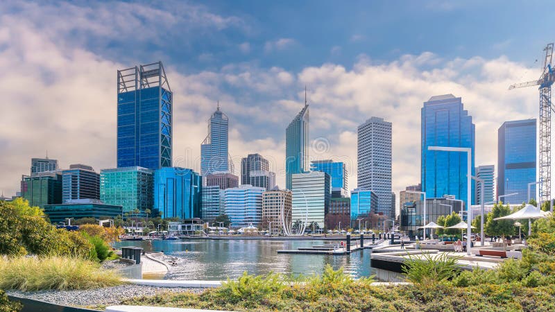 Perth Downtown City Skyline Cityscape of Australia Stock Image - Image ...