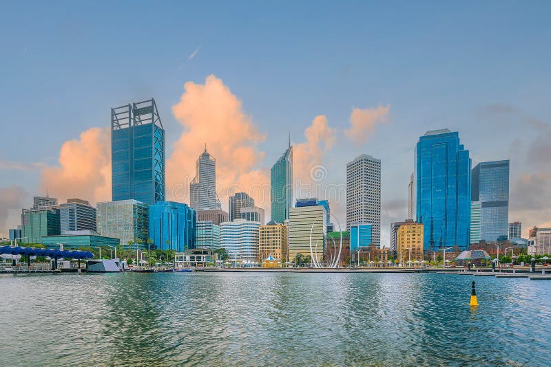 Perth Downtown City Skyline Cityscape of Australia Stock Photo - Image ...