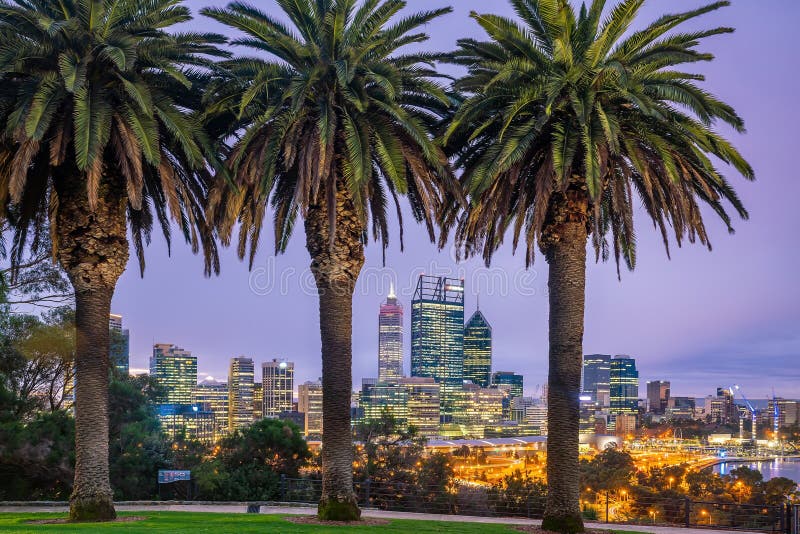 Perth Downtown City Skyline Cityscape of Australia Stock Image - Image ...