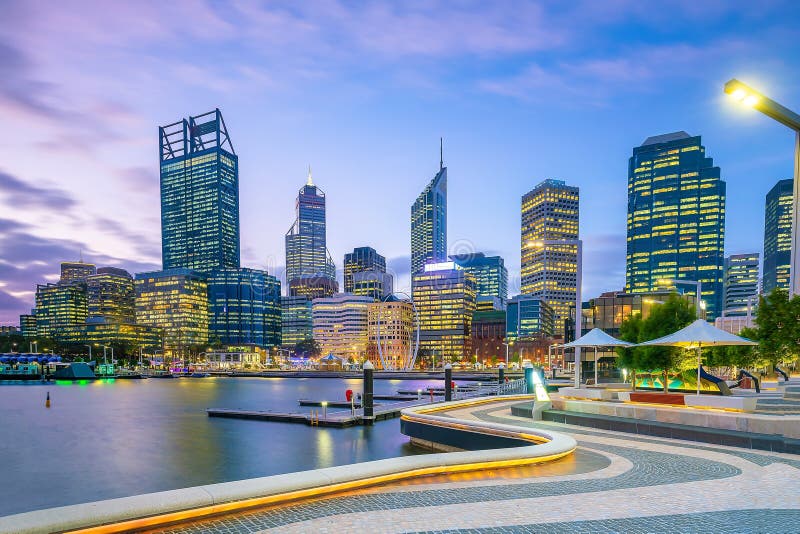 Perth Downtown City Skyline Cityscape of Australia Stock Image - Image ...