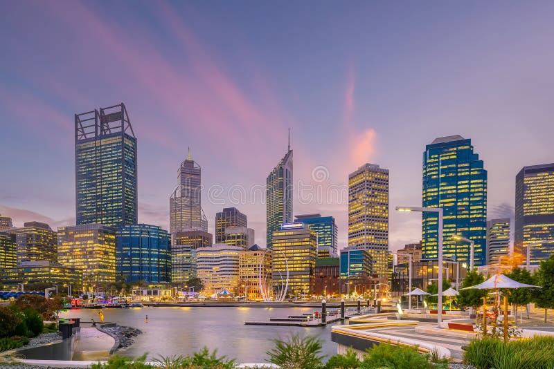Perth Downtown City Skyline Cityscape of Australia Stock Image - Image ...