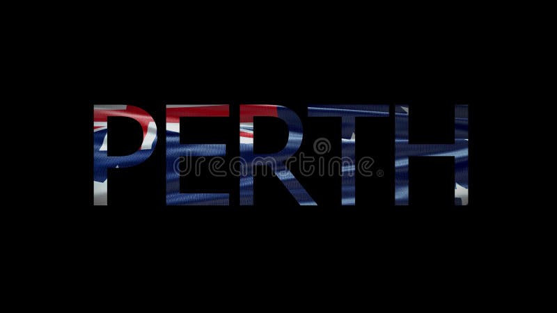 Perth Name on Transparent Background. Waving Flag Stock Video - Video ...