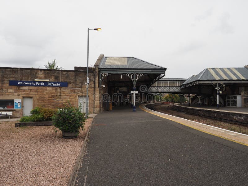 Perth railway station editorial image. Image of europe - 297406410