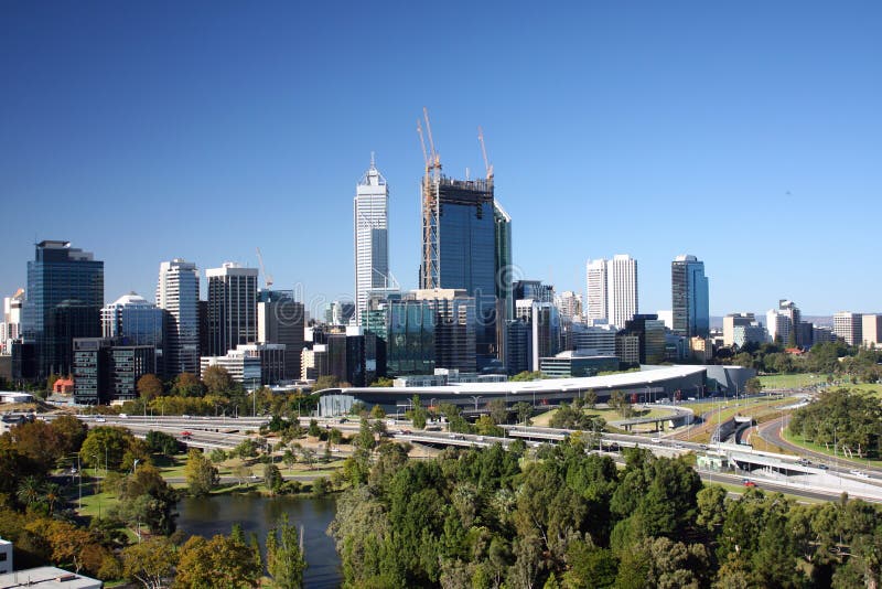 Perth Skyline stock photo. Image of bright, clear, work - 19320406