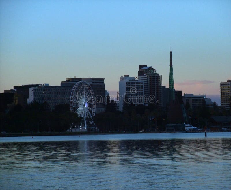 Perth Skyline of Western Australia Stock Photo - Image of outdoors ...