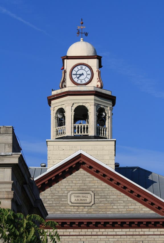 Perth Town Hall Clock Tower Stock Image - Image of governance, building ...
