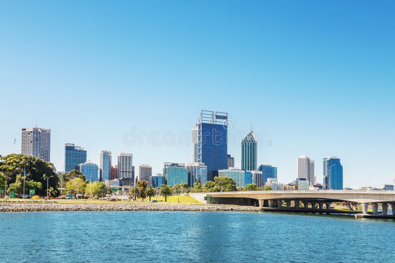 Perth view at the noon stock photo. Image of cove, capital - 65649662