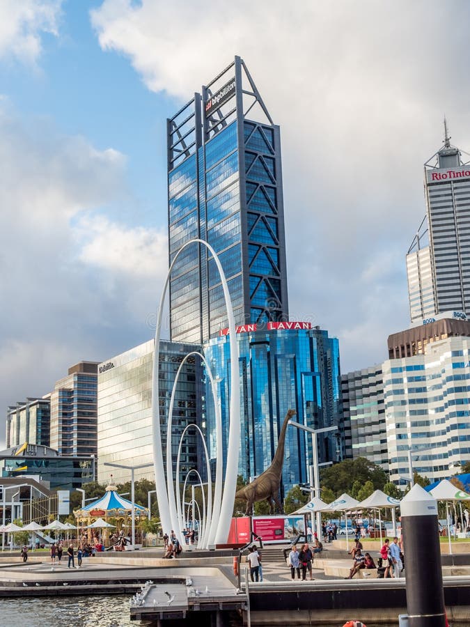 Perth City Views from Elizabeth Quay Perth WA Editorial Photography ...