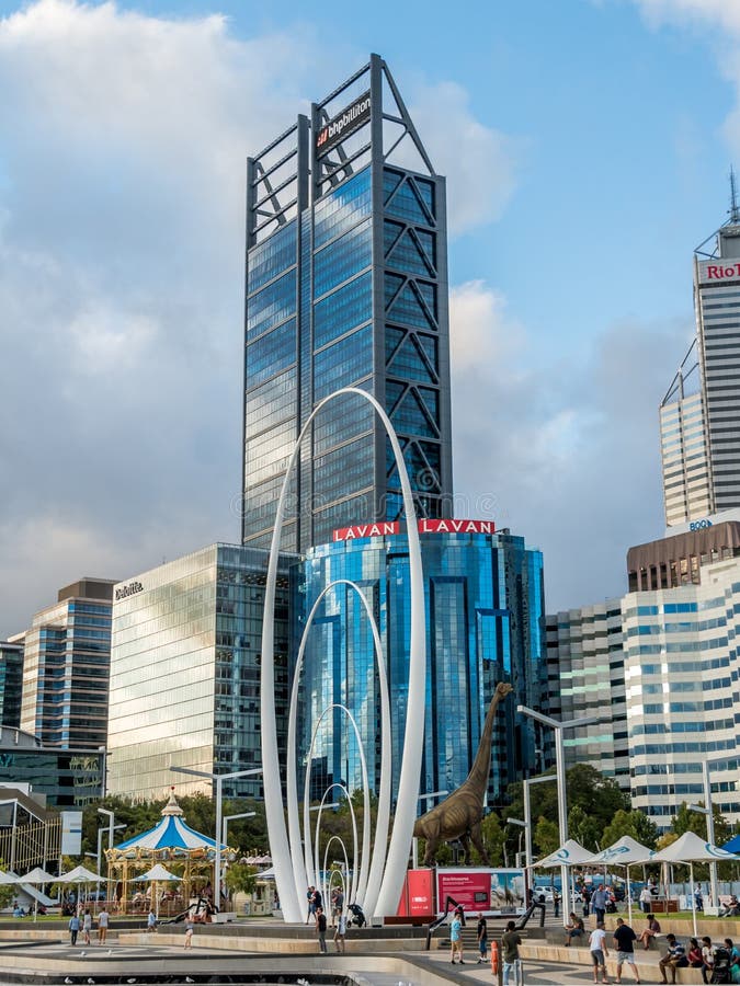 Perth City Views from Elizabeth Quay Perth WA Editorial Stock Photo ...