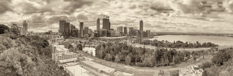 Perth, WA - September 2, 2023: Panoramic View of Perth Skyline from the ...