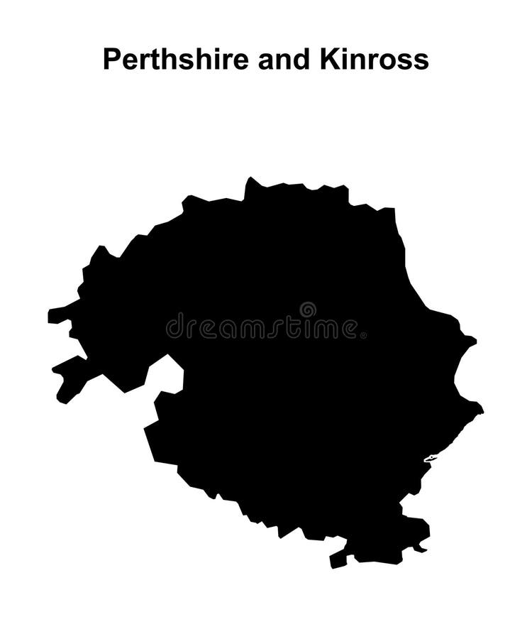 Perthshire and Kinross Outline Map Stock Vector - Illustration of perth ...