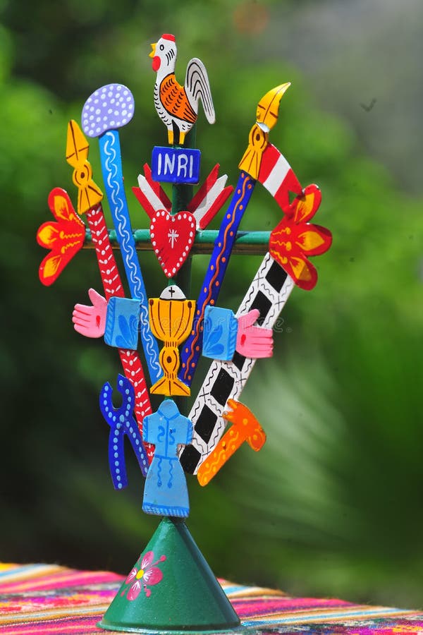 Ayacucho, Handmade Tin Catholic Cross Stock Image - Image of ayacucho ...