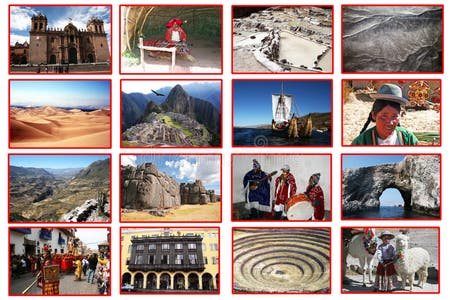 Peru collage editorial stock photo. Image of nasca, lake - 86160458