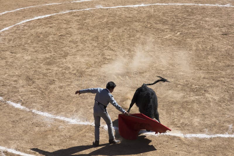 Bullfight, Traditional Spanish Party Where a Matador Fighting a ...