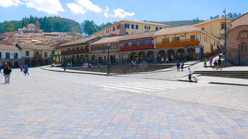Peru Cusco Ancient Buildings in Arms Square Editorial Photo - Image of ...