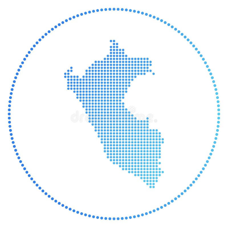 Peru Map, Stylish Location Icon with Peru Map and Flag Stock Vector ...