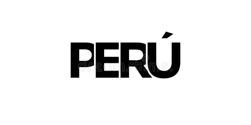 Peru Emblem. the Design Features a Geometric Style, Vector Illustration ...