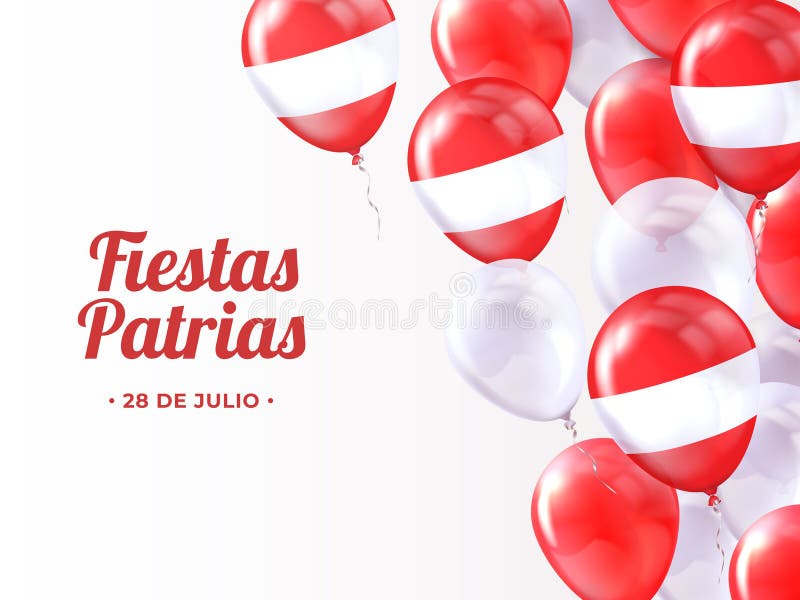 Peruvian Fiestas Patrias Realistic Background Stock Vector ...