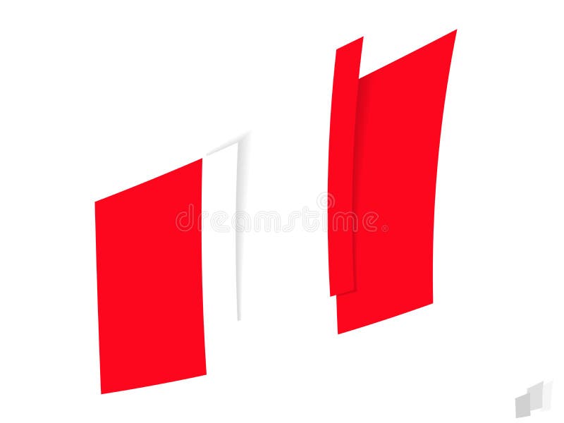Peru Flag in an Abstract Ripped Design. Modern Design of the Peru Flag ...