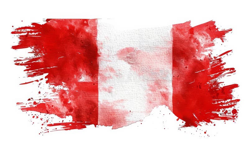 Peru Flag, Grunge Painted Shape Made from Paint Splashes Stock ...