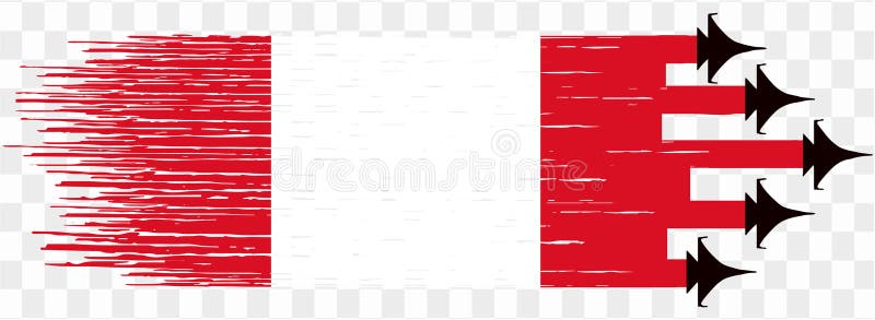 Peru Flag with Military Fighter Jets Isolated Background. Vector ...