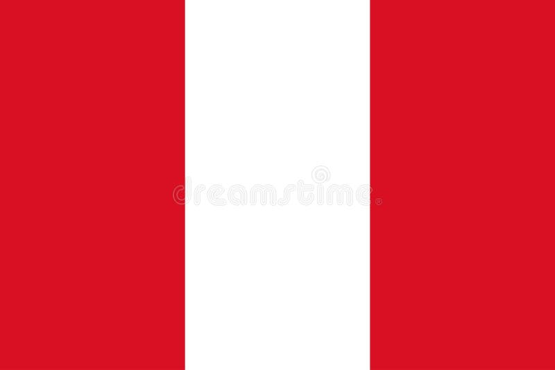 Peru Flag in Official Colors and Proportion Correctly Vector Stock ...