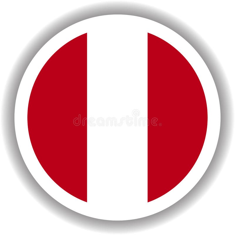 Peru Flag Round Shape Vectors Stock Vector - Illustration of blue ...