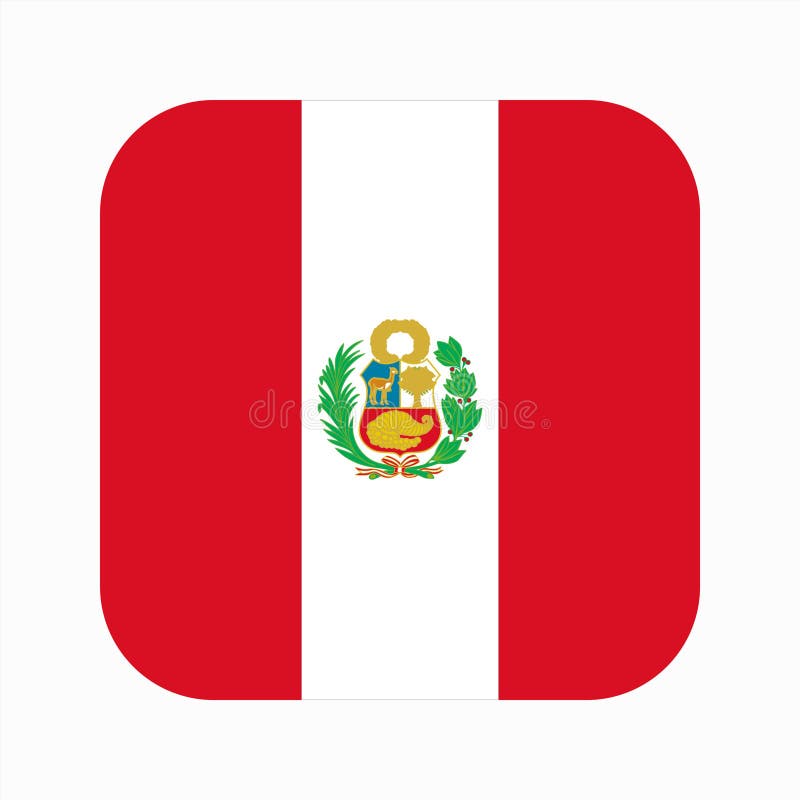 Peru Flag Simple Illustration for Independence Day or Election Stock ...