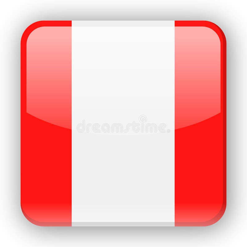 Peru Flag Vector Square Icon Stock Illustration - Illustration of ...