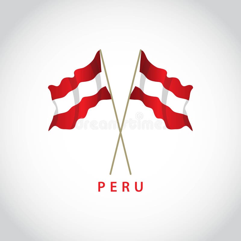 Peru Flag Vector Template Design Illustration Stock Vector ...