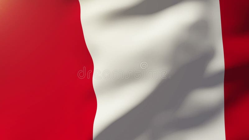 Peru Flag Waving in the Wind. Looping Sun Rises Stock Video - Video of ...