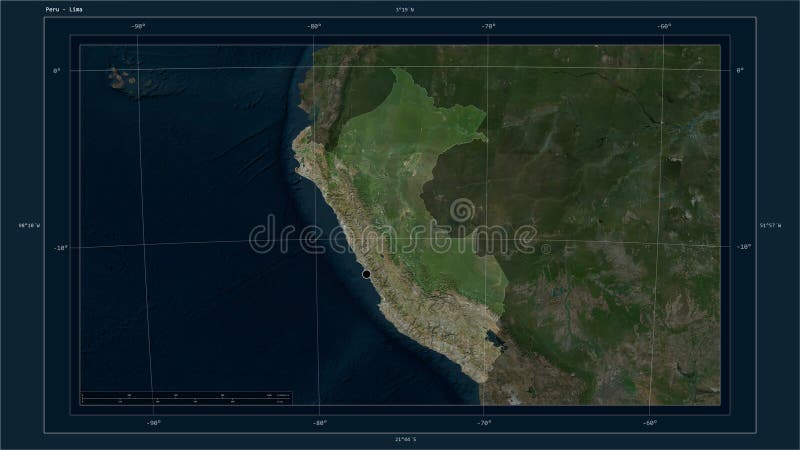 Peru Highlighted - Composition. High-res Satellite Stock Illustration ...