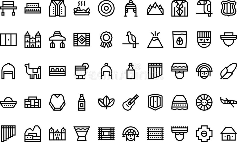 Peru Icons High-Quality Vector Icons Collection with Editable Stroke ...