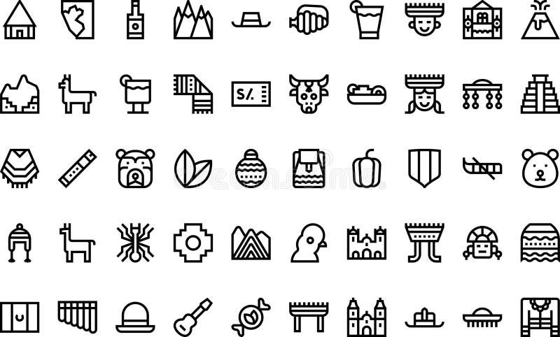 Peru Icons High-Quality Vector Icons Collection with Editable Stroke ...