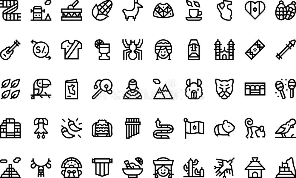 Peru Icons High-Quality Vector Icons Collection with Editable Stroke ...