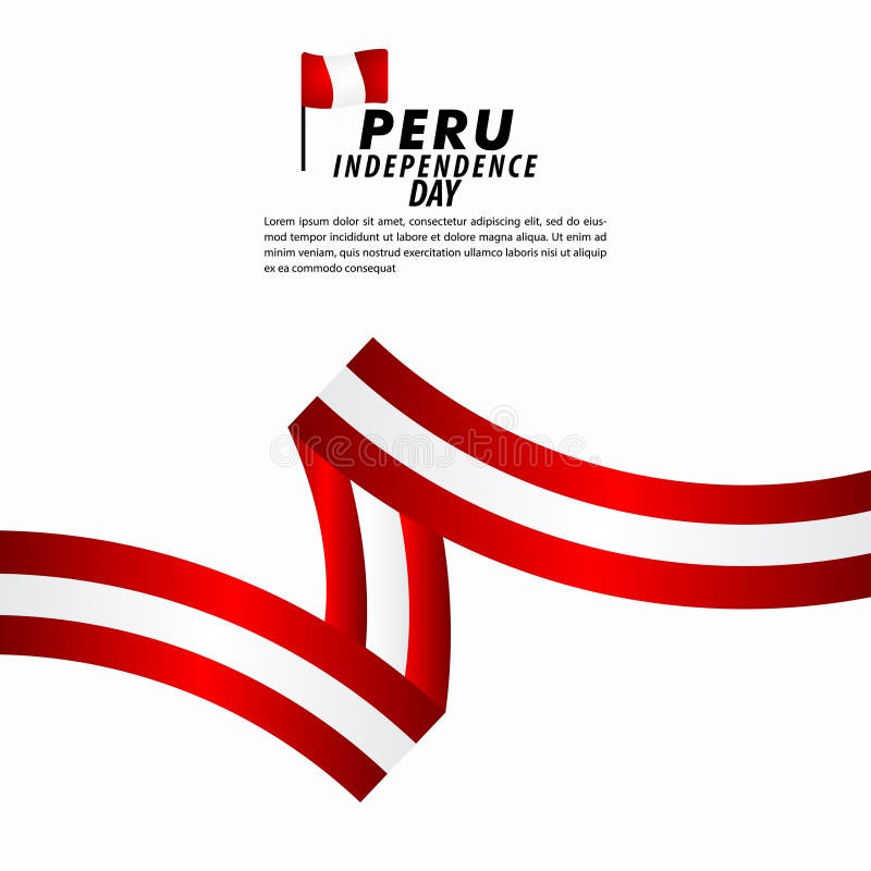 Peru Independence Day Celebration Vector Template Design Illustration ...