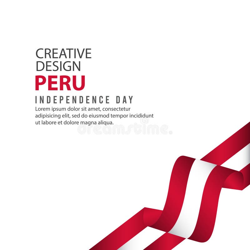 Peru Independent Day Poster Creative Design Illustration Vector ...