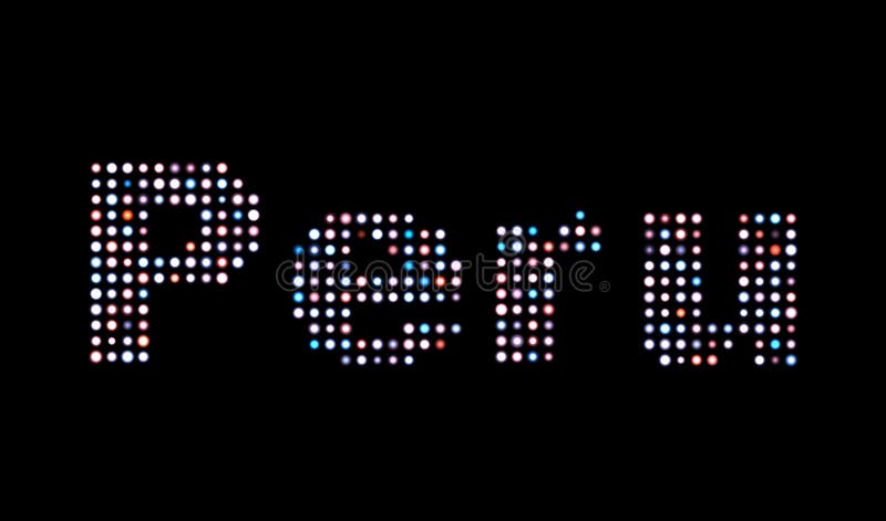 Peru led text stock illustration. Illustration of travel - 173013067