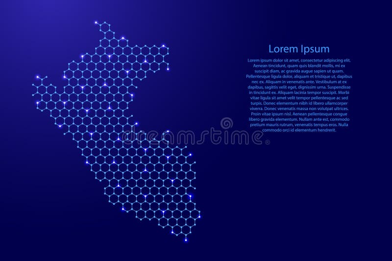 Peru Map with Shapes of Regions. Stock Vector - Illustration of land ...