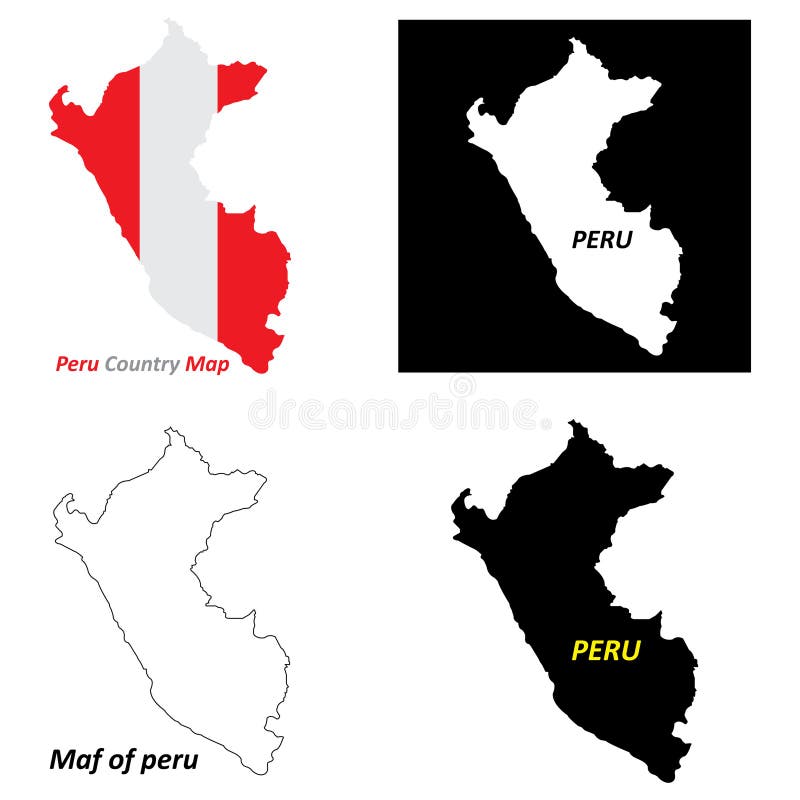 Peru map icon design stock vector. Illustration of location - 358685306