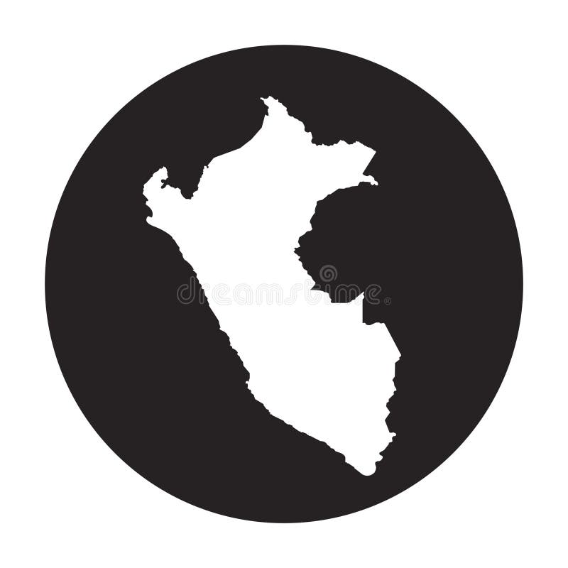 Peru map icon stock vector. Illustration of text, charity - 277549884