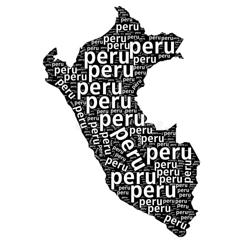 Peru Map with Name. Isolated White Background Stock Illustration ...
