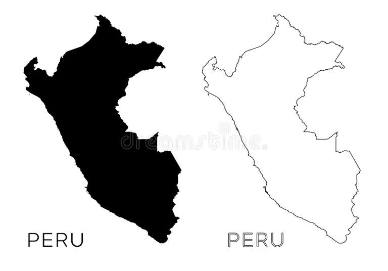 Peru map silhouette stock vector. Illustration of design - 270680181