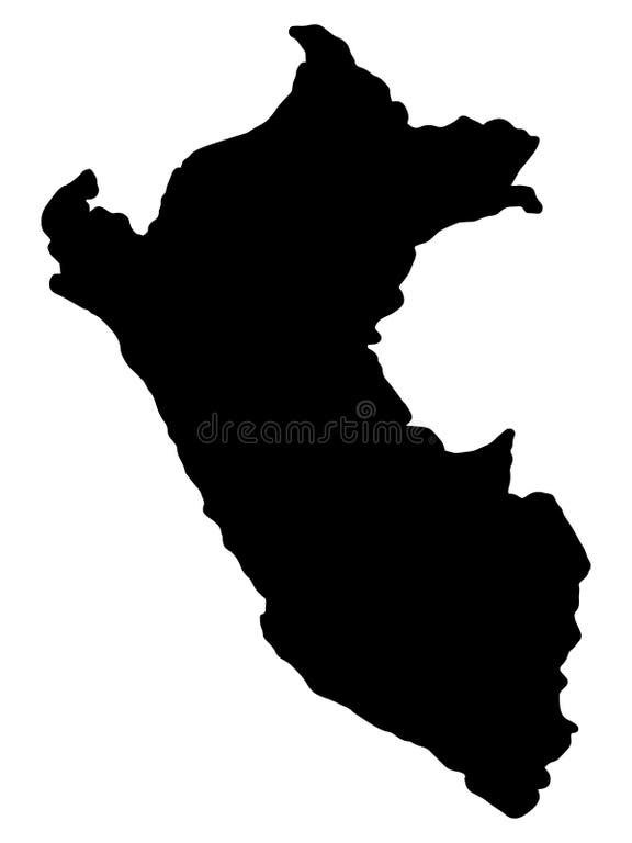 Peru Map Silhouette Vector Illustration Eps 10 Stock Vector ...