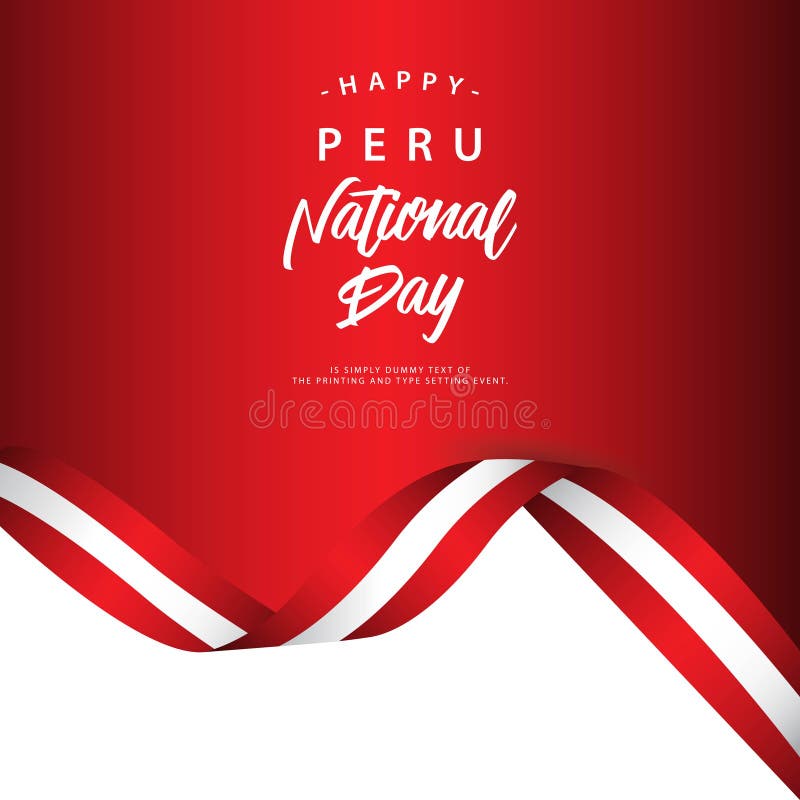 Peru National Day Vector Illustration Heureux Illustration de Vecteur ...