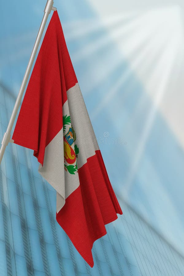 Peru National Flag. Render 3D Stock Illustration - Illustration of ...